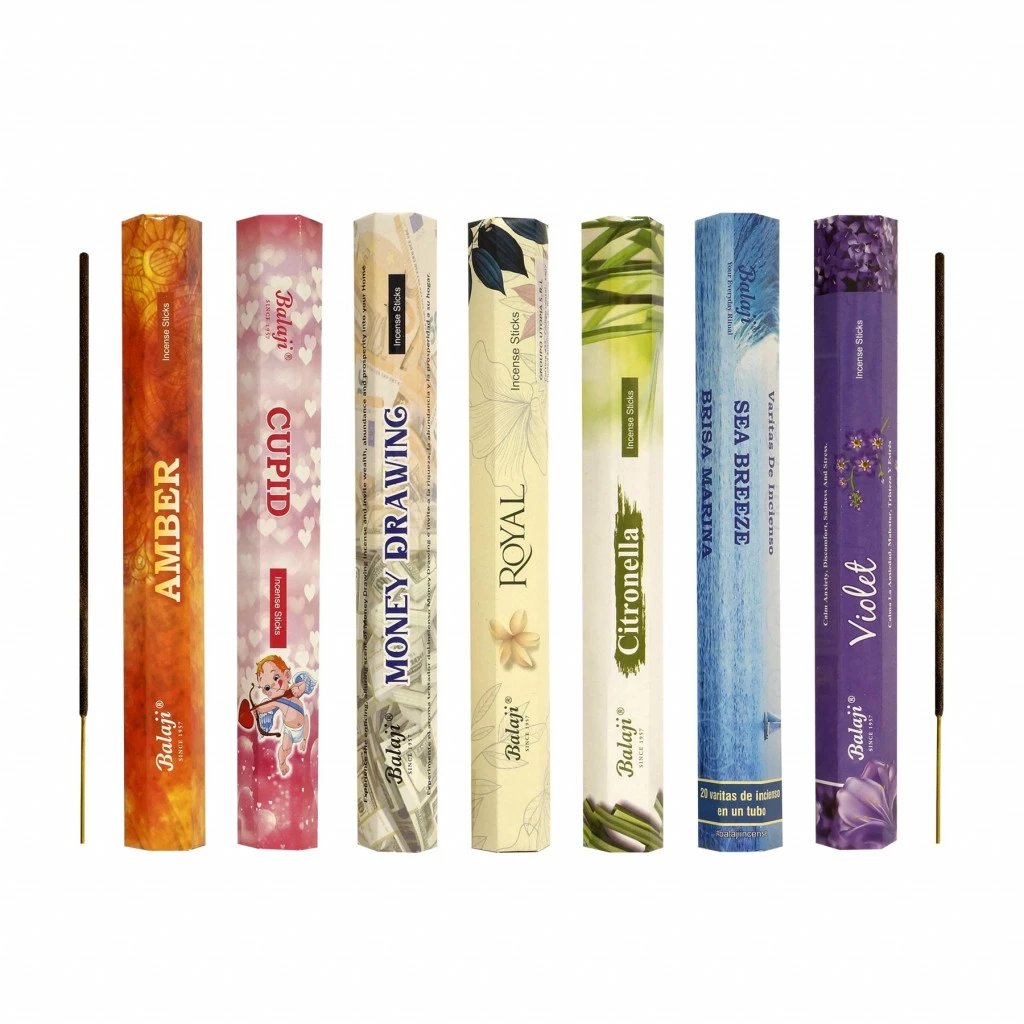 Sahumerio Balaji Hexagonal x 6 Unid. (Bulto 50 Cajas)